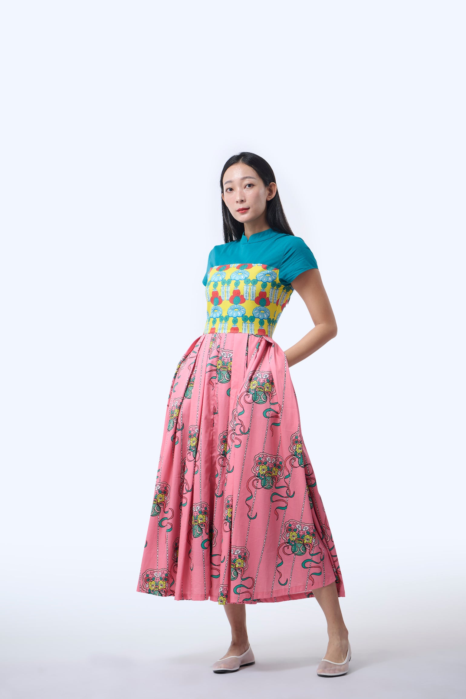 Mix Cheongsam - Ribbons Persimon – Nala