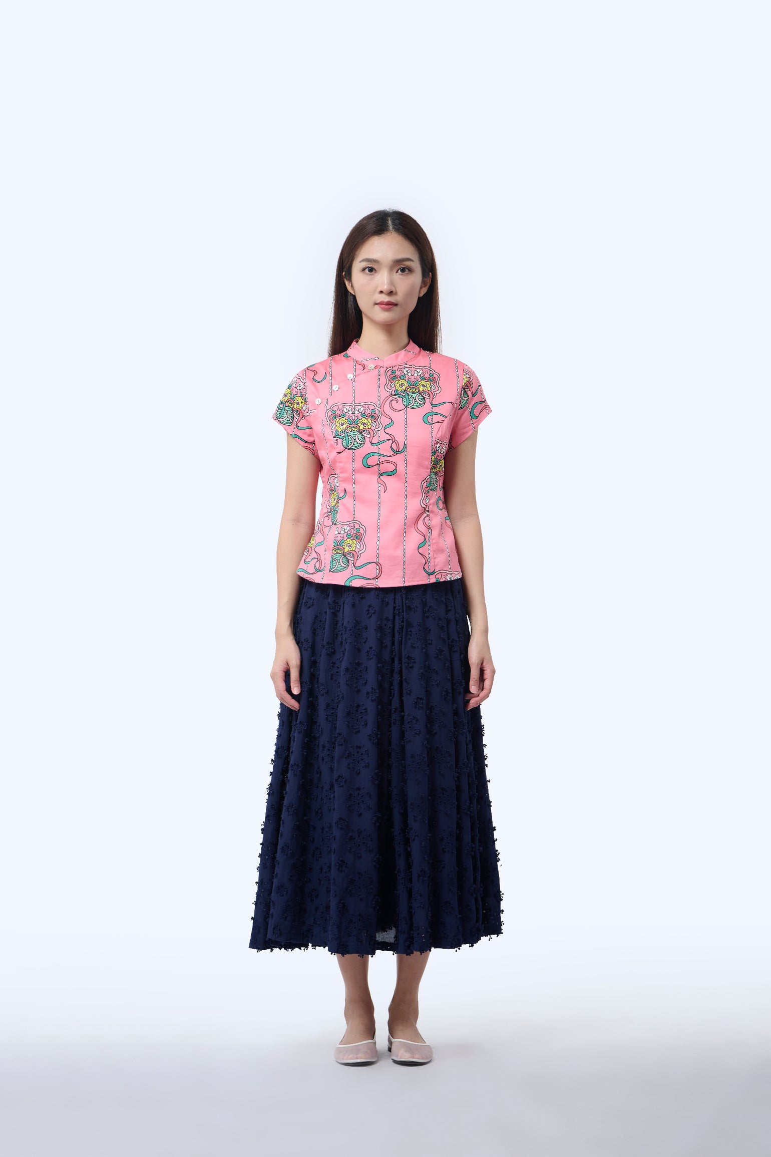 Chinese Top - Ribbons Persimmon – Nala