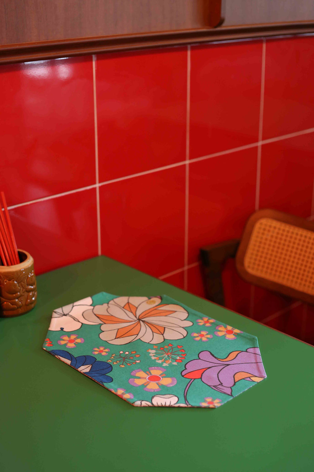 Rectangular Placemat - Bunga Raya Green – Nala